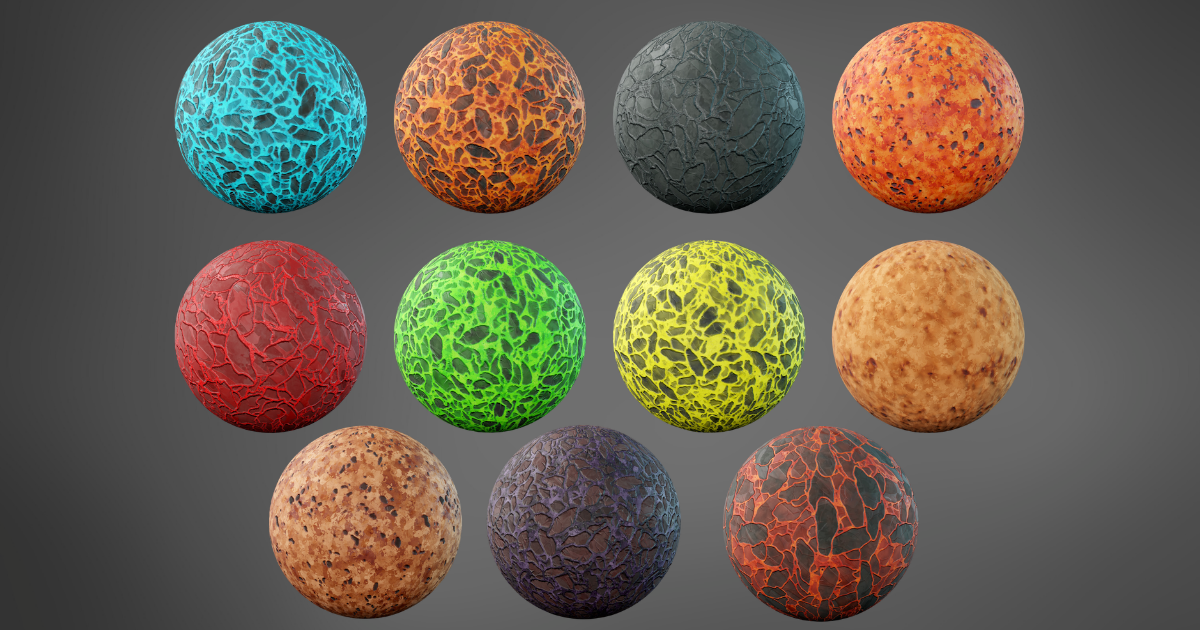 Stylized Lava Materials V02 | 2D Nature | Unity Asset Store