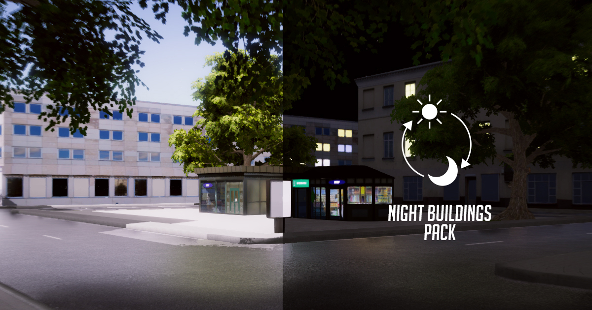 Night Buildings Pack 1 | 3D Urban | Unity Asset Store