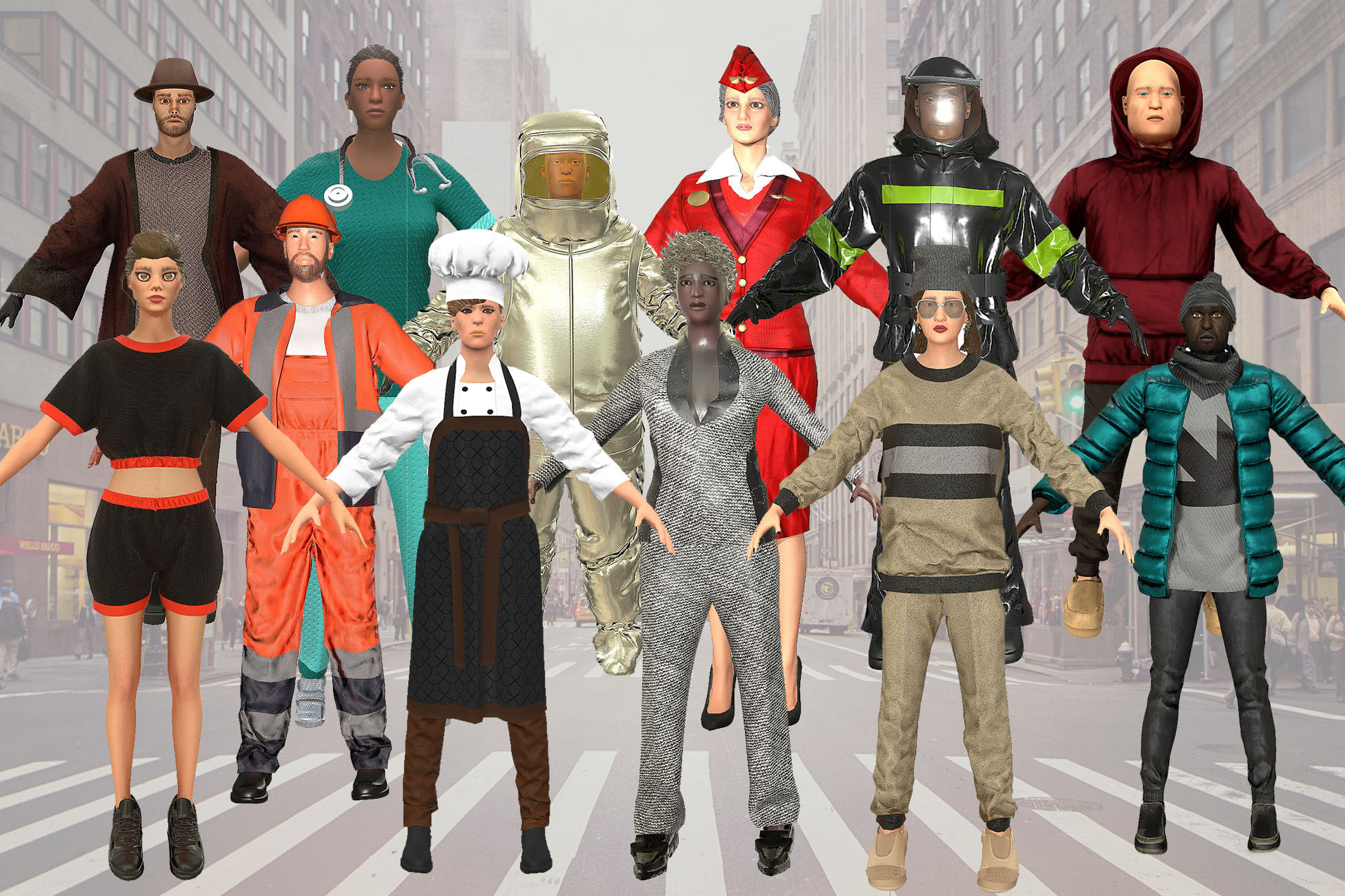 City people. Pack | Characters | Unity Asset Store
