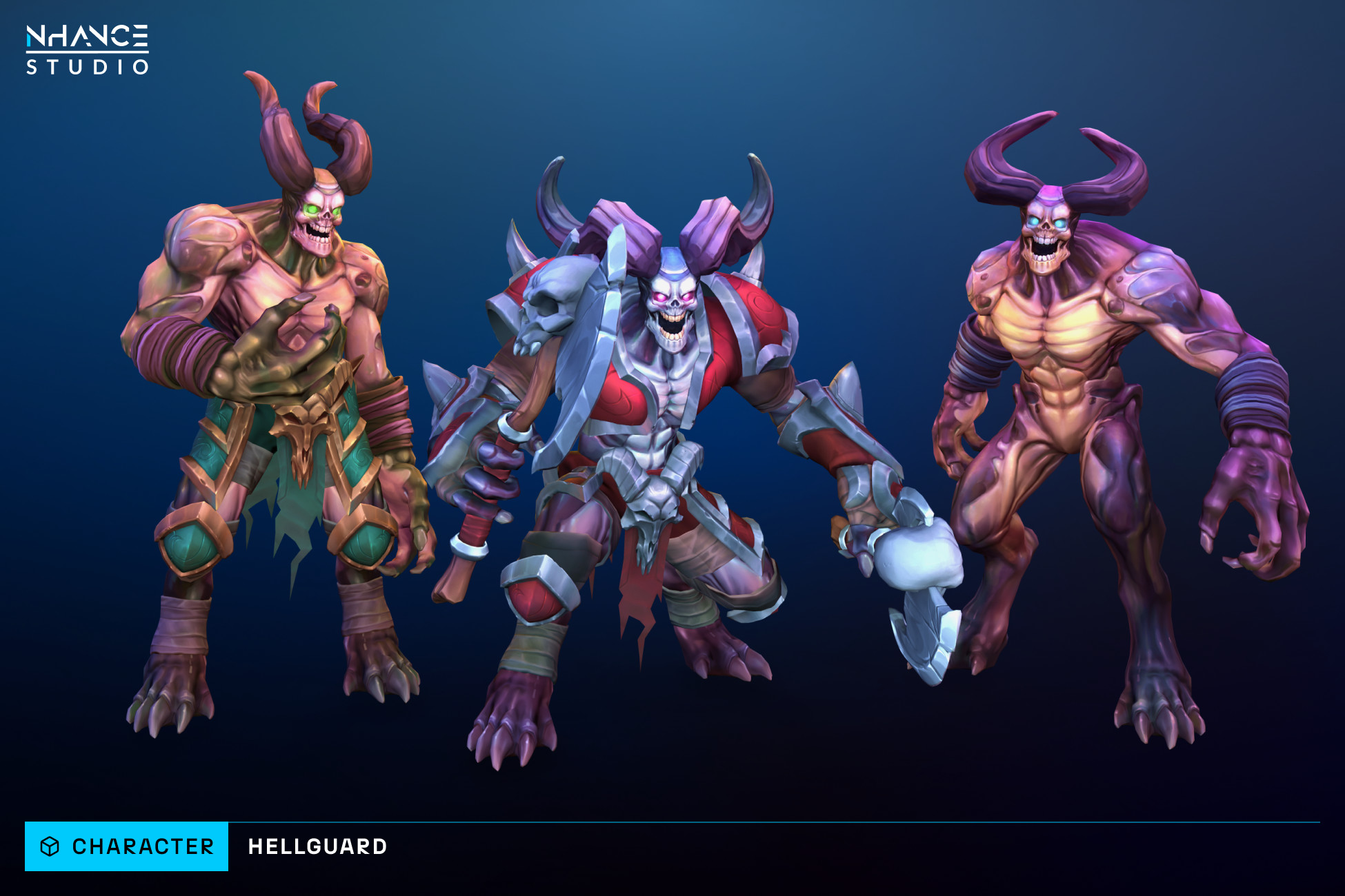 Stylized Fantasy Modular Hellguard Demon Hero | 3D キャラクター | Unity Asset ...