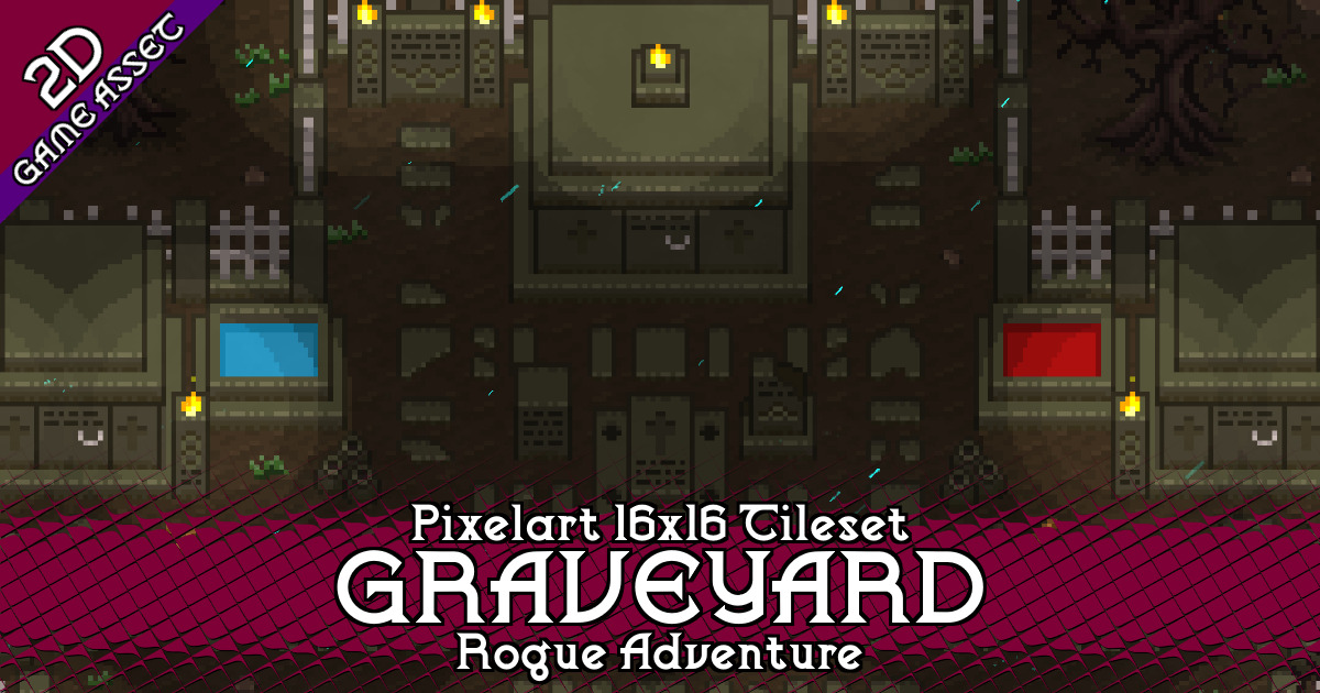 2D TopDown Graveyard - Rogue Adventure | 2D Environments | Unity Asset ...