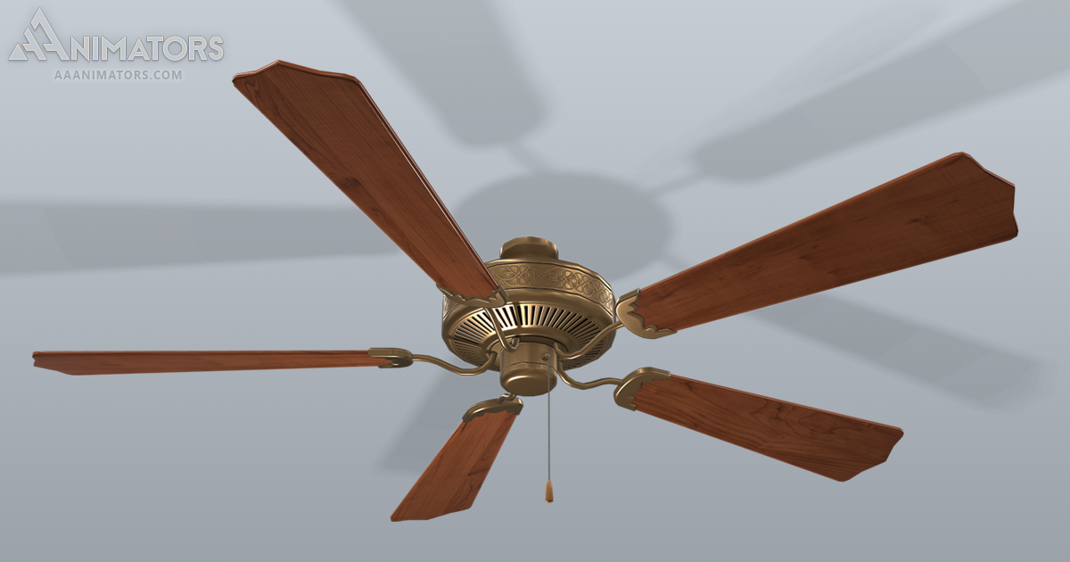 Low Poly Ceiling Fan 03 | 3D Electronics | Unity Asset Store