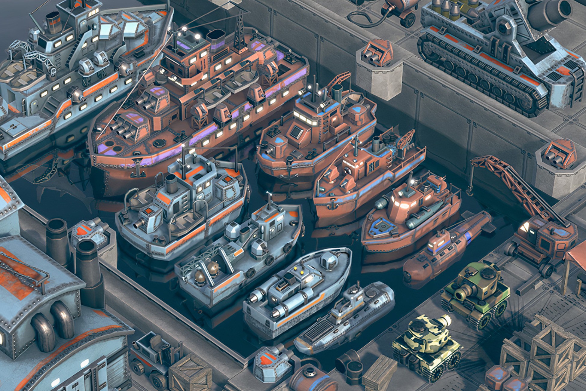 Set of Warships | 3D Sea | Unity Asset Store