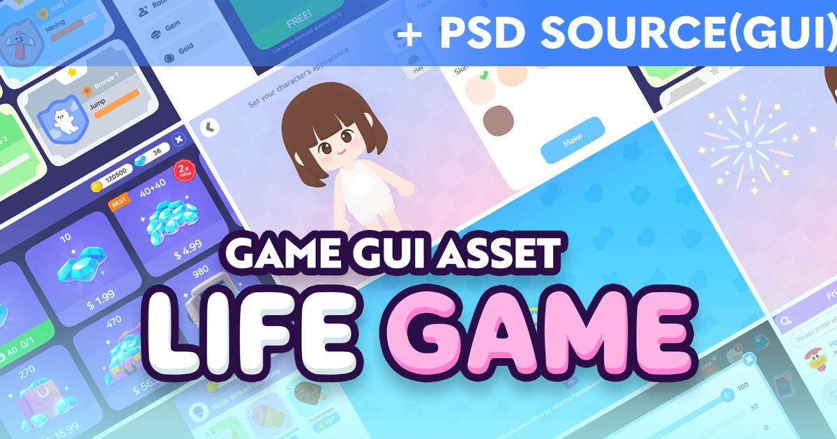 GUI - Life Game(+PSD) | 2D GUI | Unity Asset Store