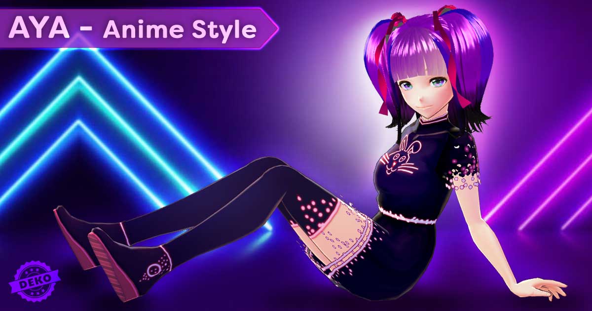 Aya - Anime Style | 3D Characters | Unity Asset Store