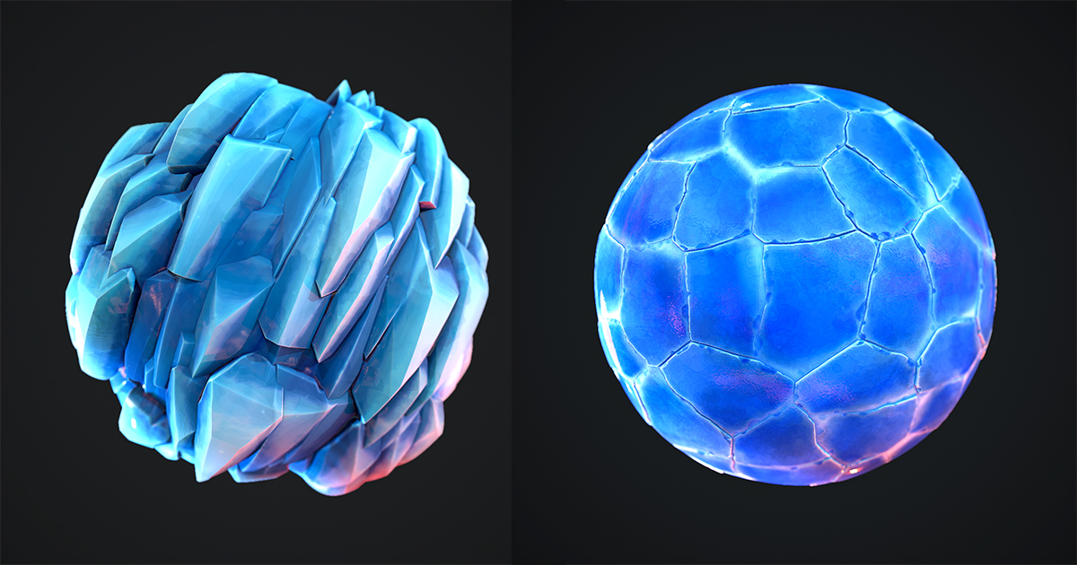 Stylized "Ice land" 11 PBR Materials | 2D Textures & Materials | Unity ...