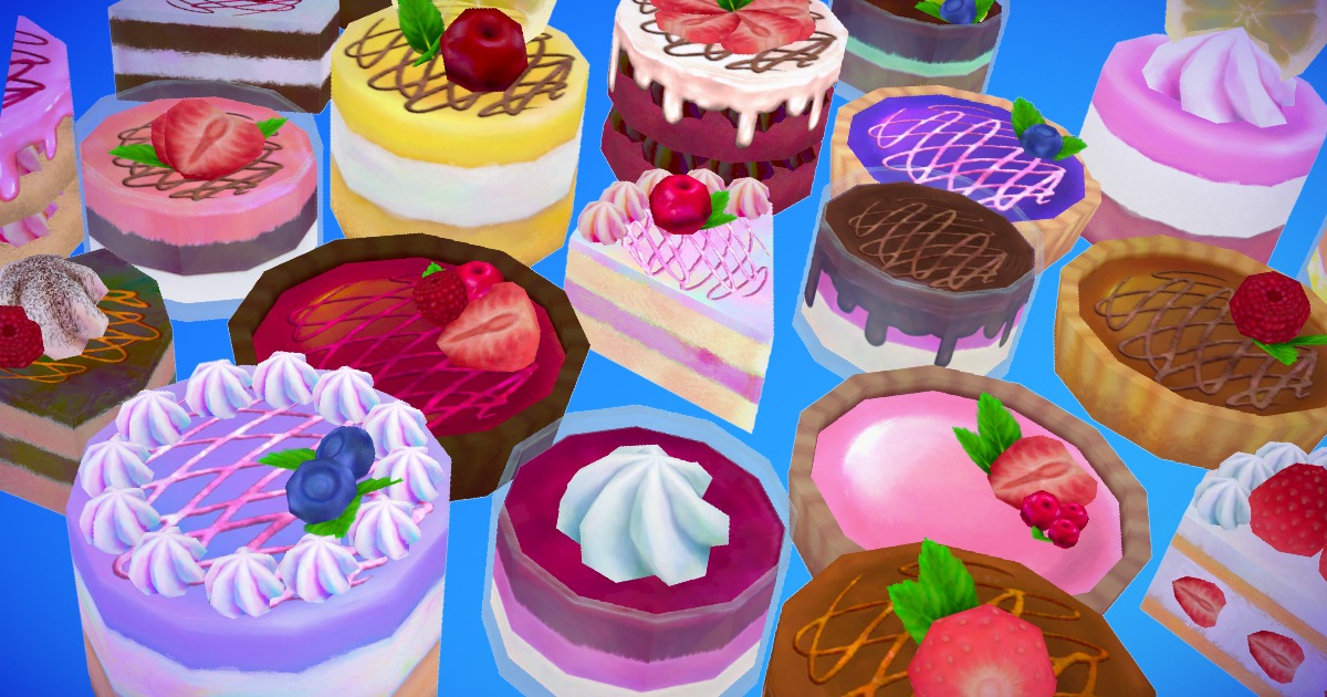 Modular Hand-Painted Dessert Pack – Customizable Low-Poly Bakery Food ...