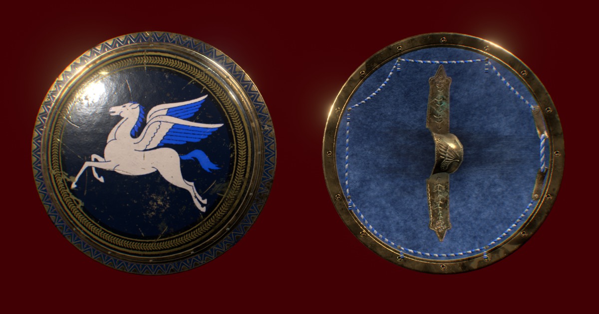 Shields Mythology - Pegaso Design | 3D Weapons | Unity Asset Store