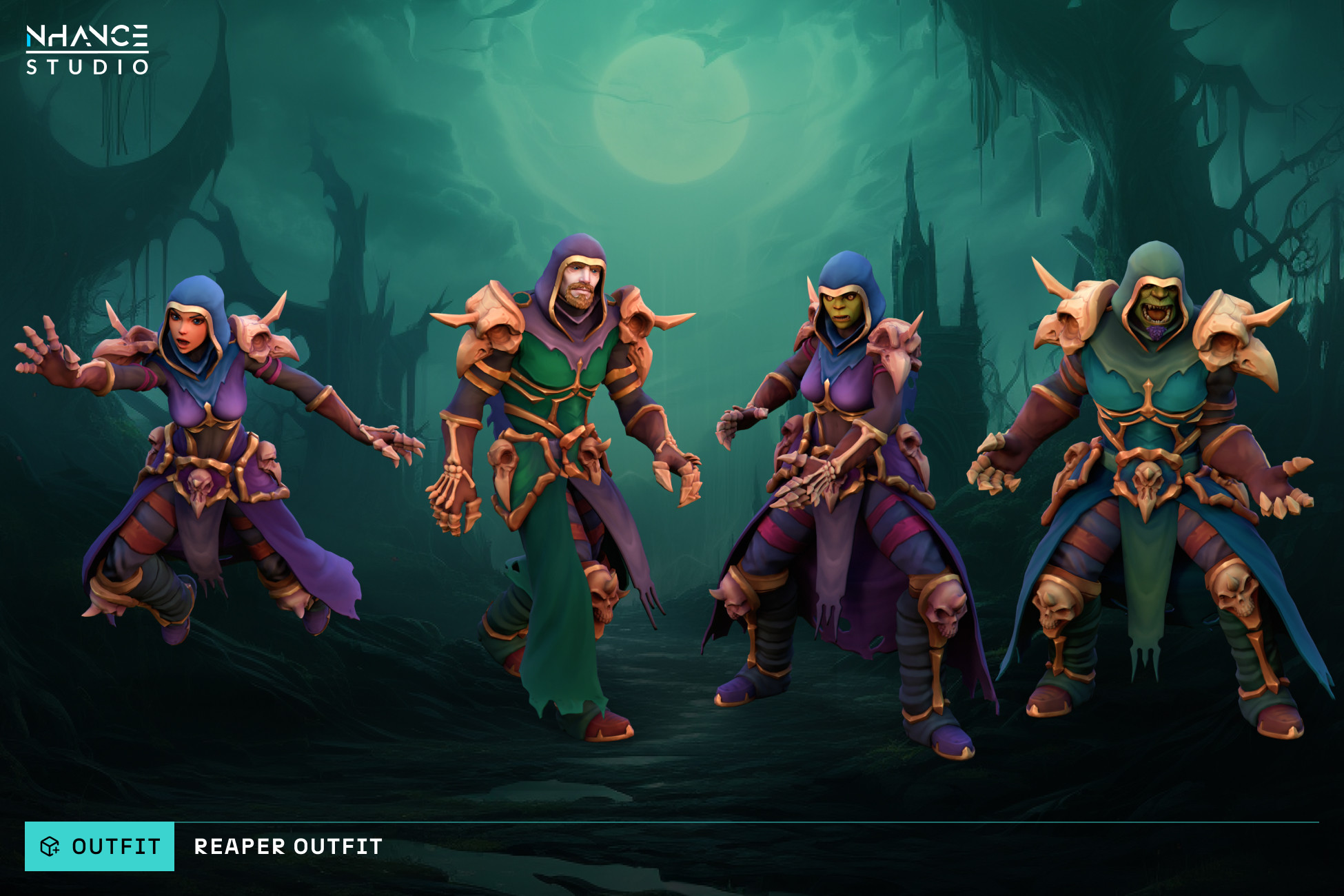 Stylized Fantasy Reaper Outfit | 3D Characters | Unity Asset Store