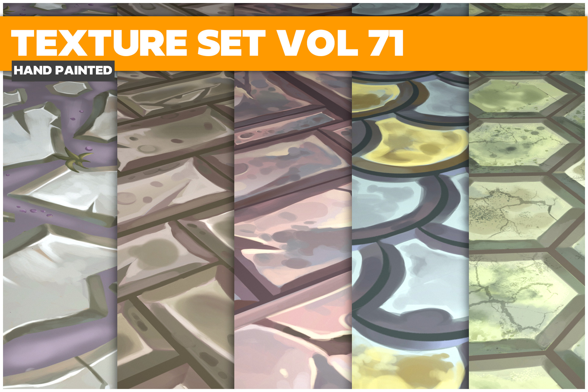 Texture Set Vol.71 Hand Painted Mix | 2D Textures & Materials | Unity ...