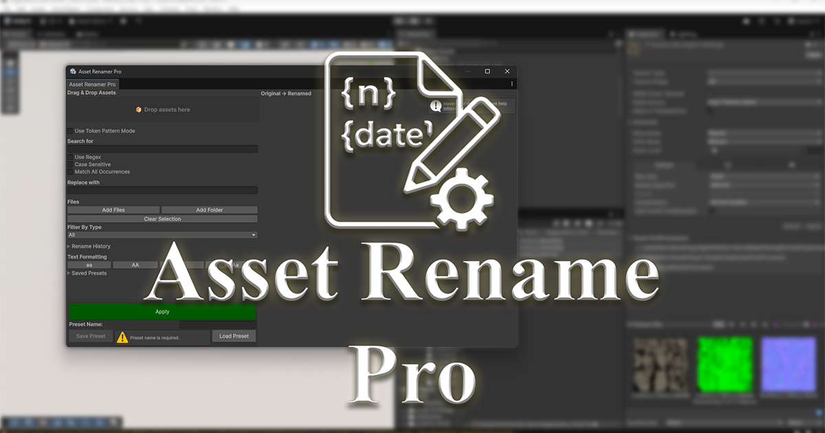 Asset Renamer Pro | Utilities Tools | Unity Asset Store