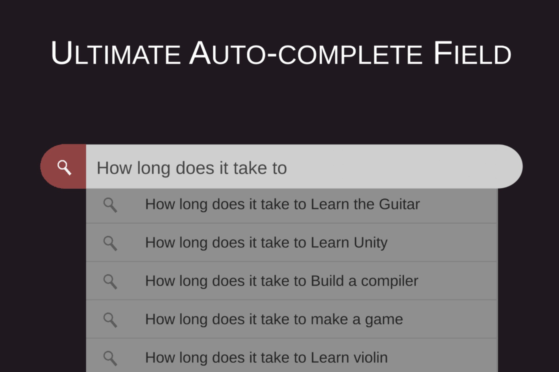 Ultimate AutoComplete Field | GUI Tools | Unity Asset Store Ultimate AutoComplete Field | GUI Tools | Unity Asset Store