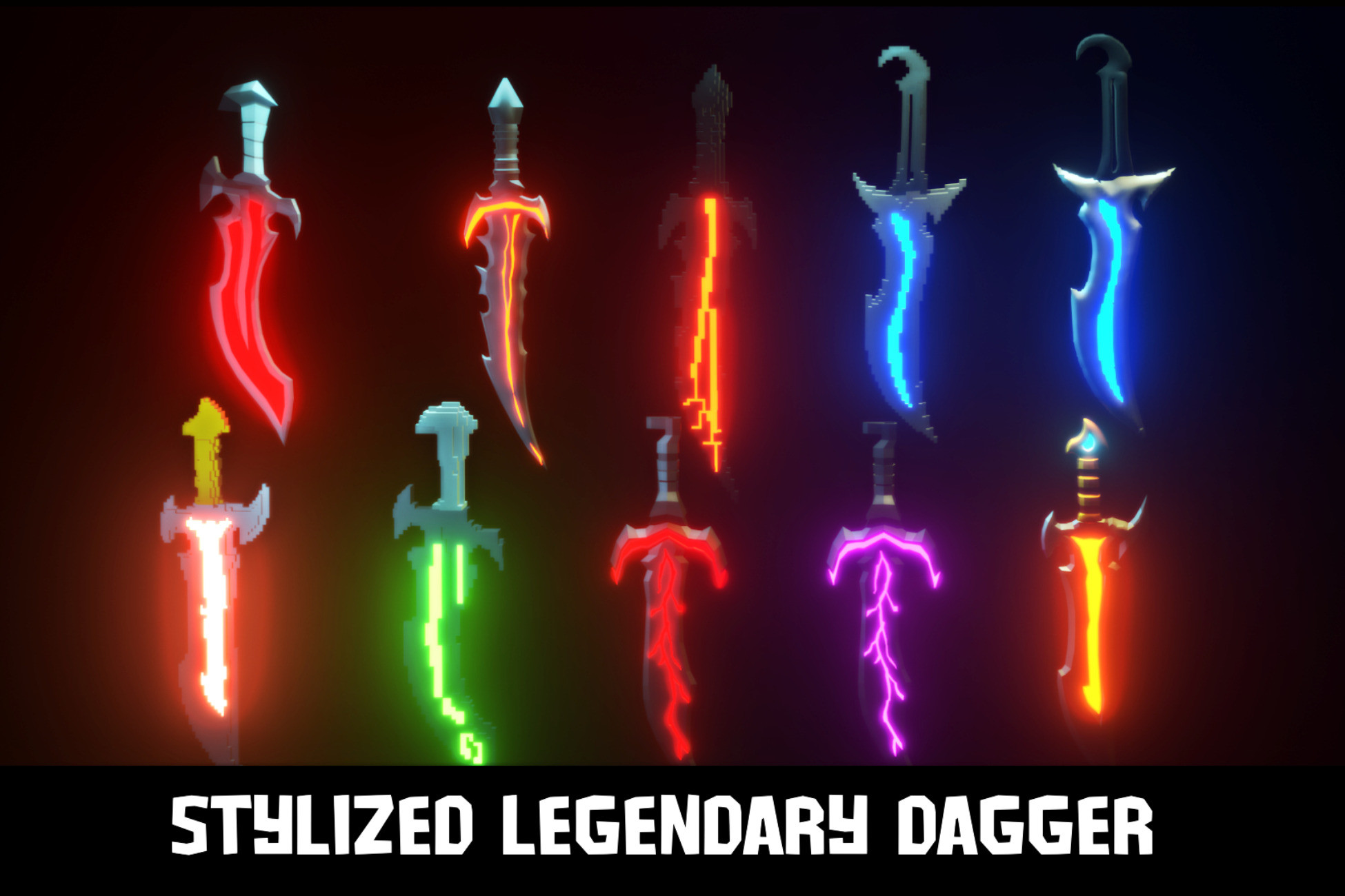 STYLIZED LEGENDARY DAGGER | 3D Weapons | Unity Asset Store