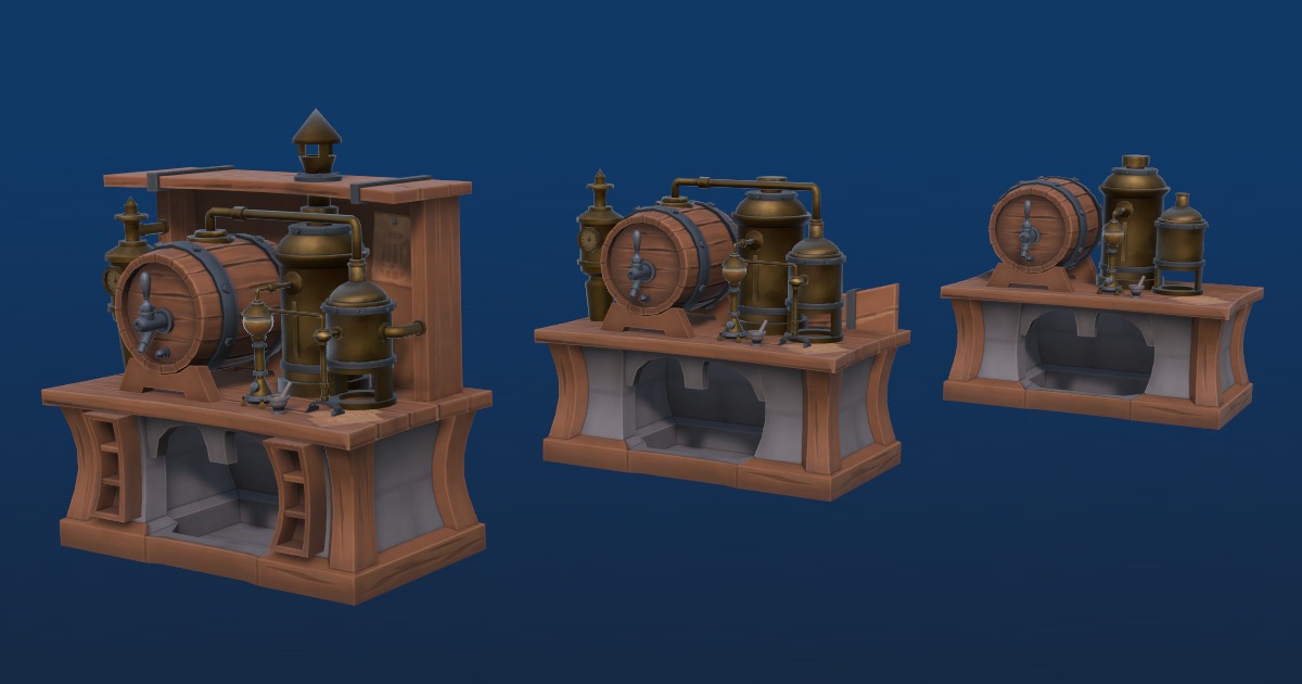 Stylized Brewing Station & Icons | 3D Furniture | Unity Asset Store