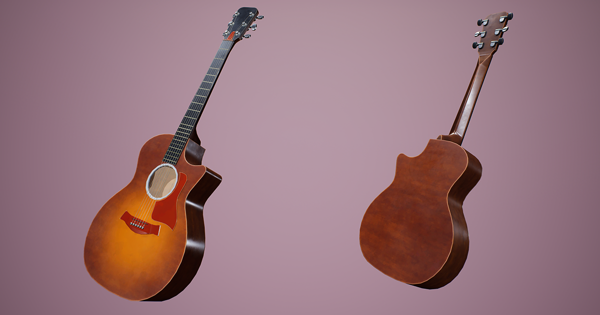 Stylized Guitar | 3D Props | Unity Asset Store