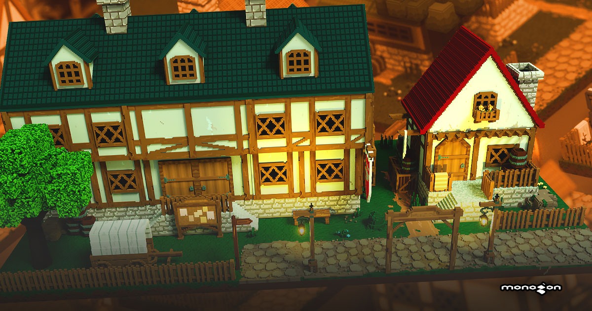 Voxel Medieval Town - 3D pixel art - monogon | 3D Fantasy | Unity Asset Store