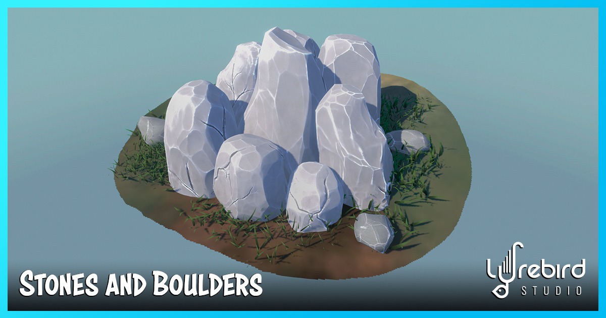Simple Stylized Stones and Boulders | 3D Landscapes | Unity Asset Store