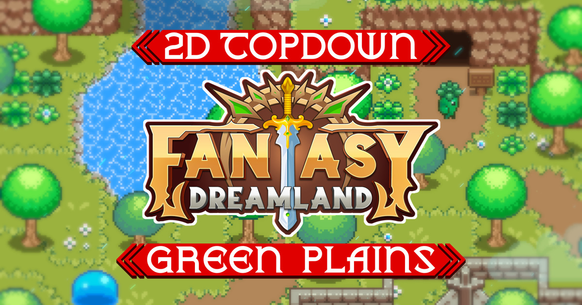 2D TopDown Green Plains Tileset 16x16 Pixelart Fantasy Dreamland | 2D ...