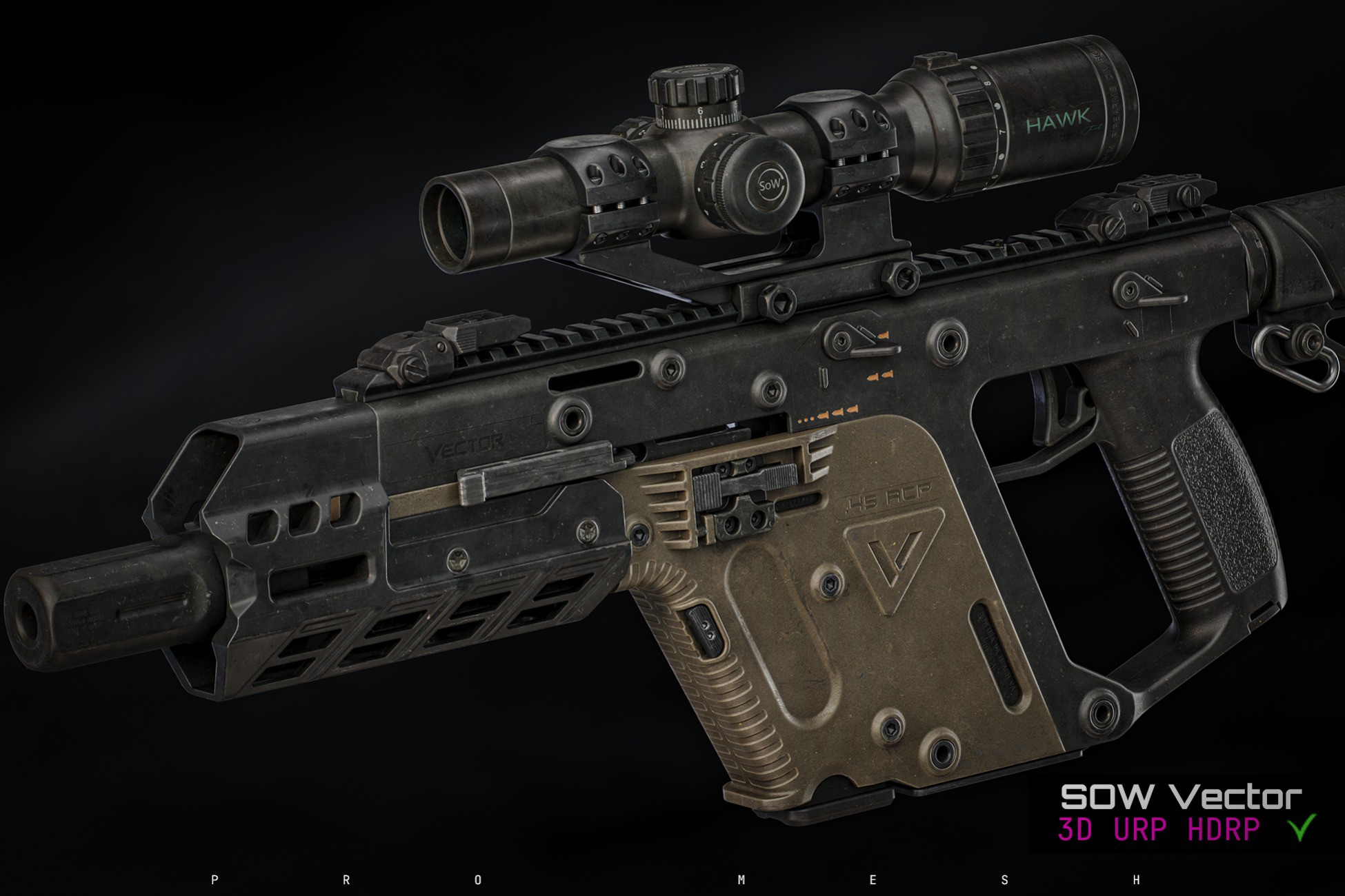 SOW Vector SMG - Models and Textures | 3D Guns | Unity Asset Store
