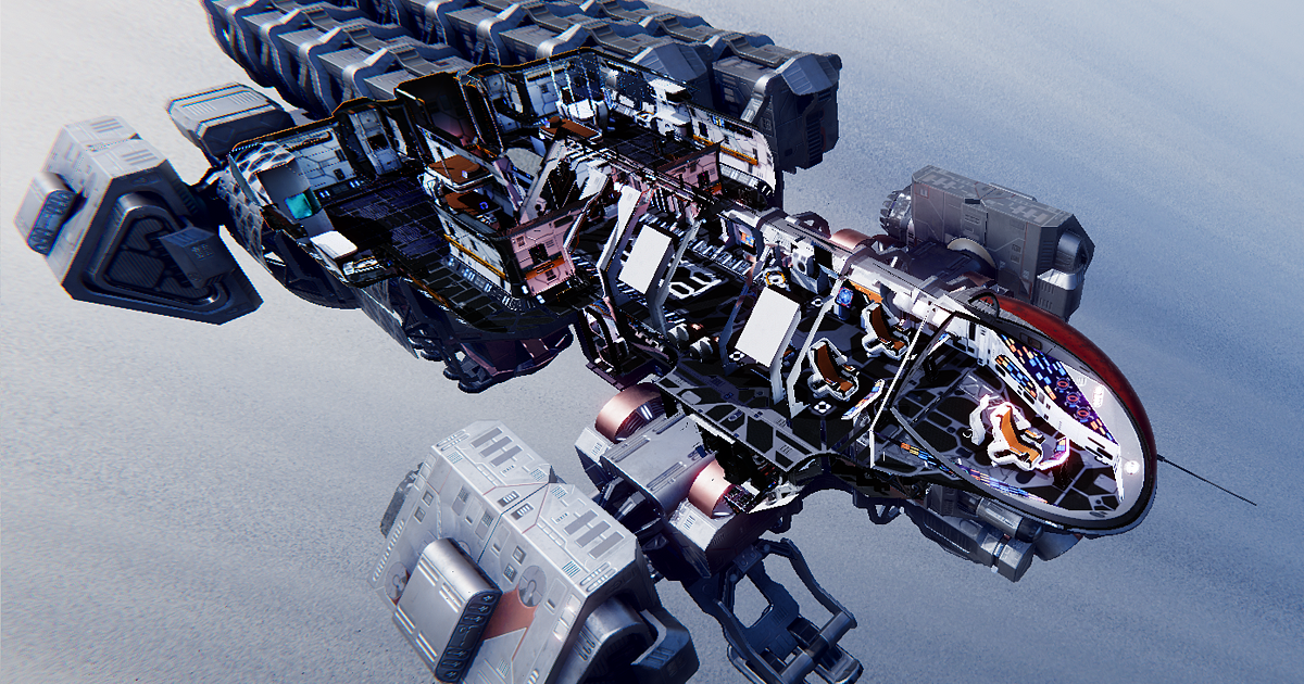 Sci-Fi Heavy Station Set SHUTTLE-4 | 3D Space | Unity Asset Store