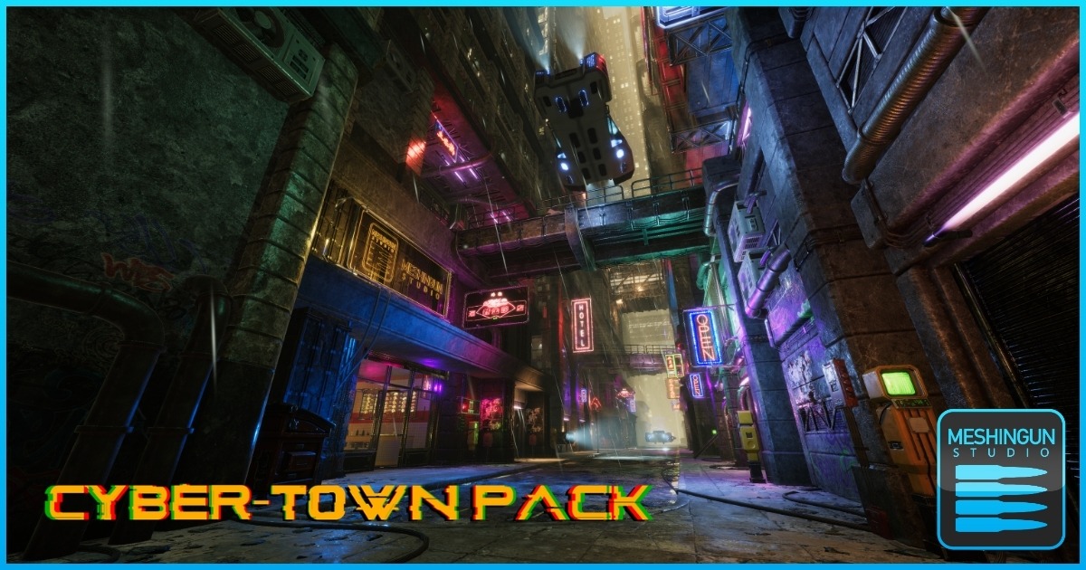 Cyber-town | 3D SF | Unity Asset Store