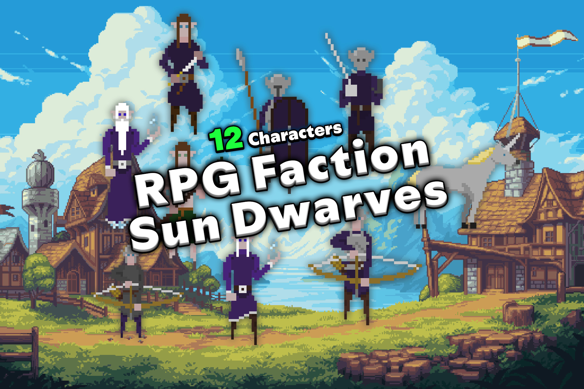 Pixel 2D RPG Character Mega Pack (Faction Elfs) by Moretti Studios