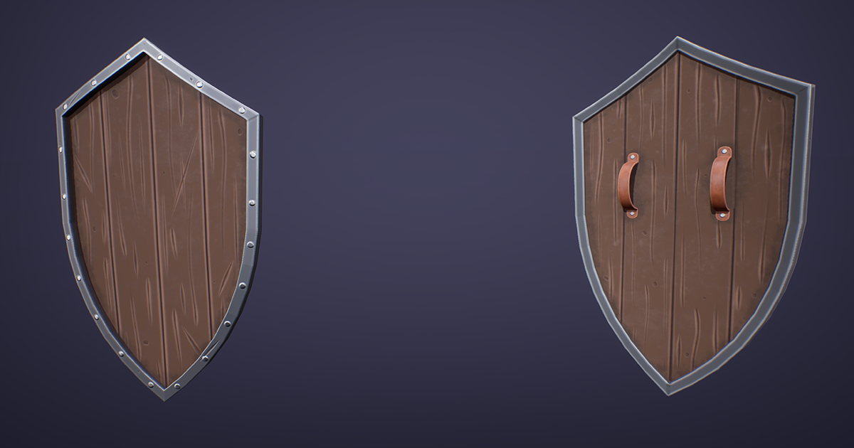 Stylized Medieval Wooden Shield | 3D Weapons | Unity Asset Store