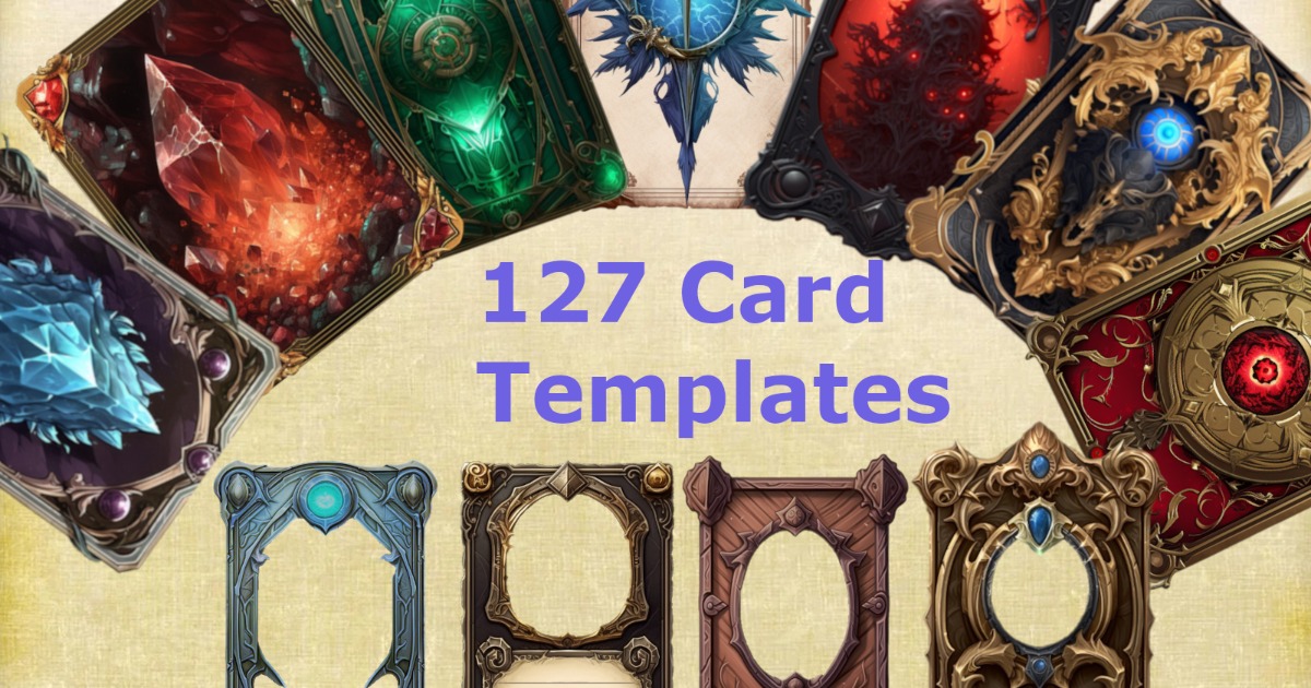 127 Fantasy Card Templates | 2D | Unity Asset Store