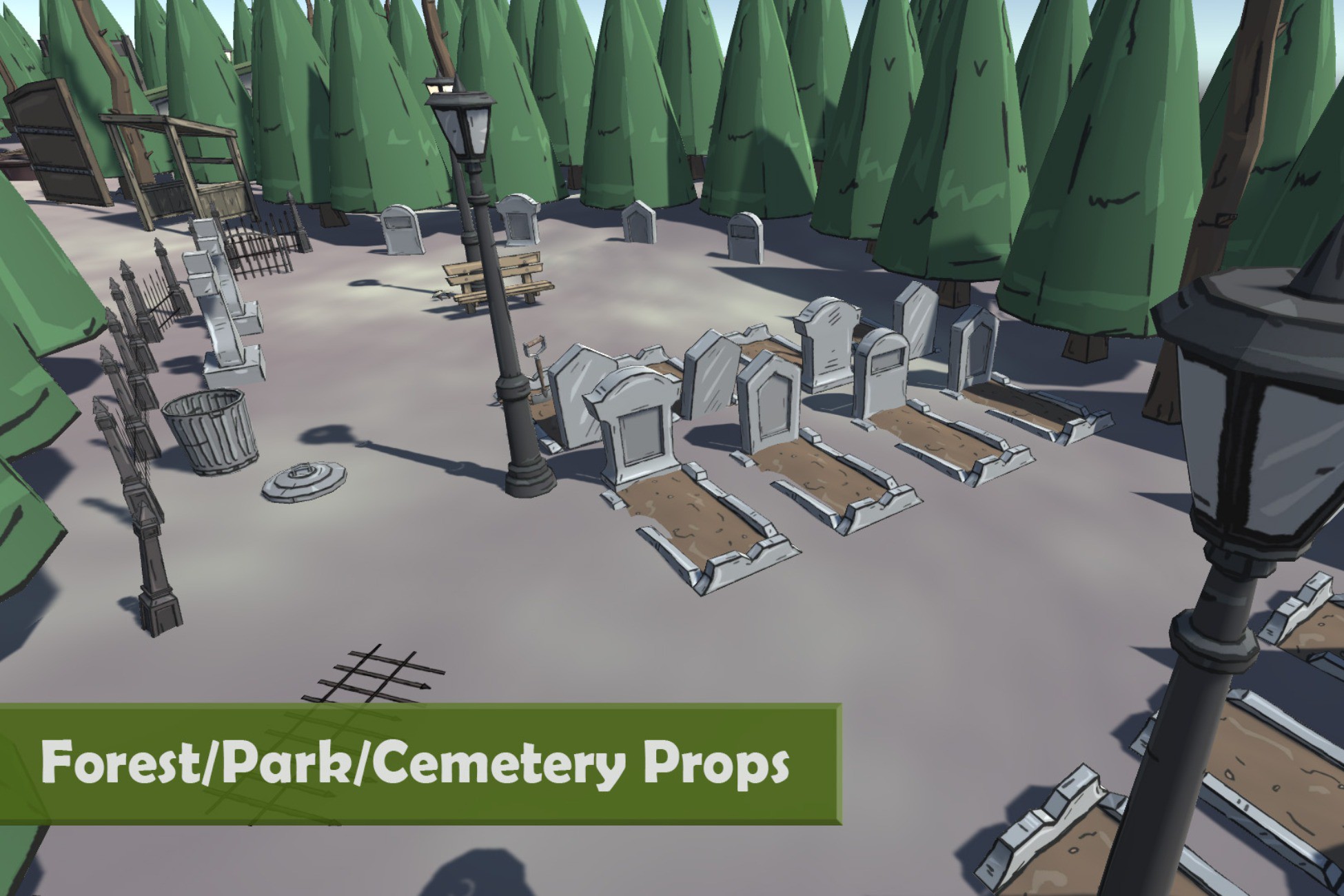 Forest/Park/Cemetery Props | 3D Props | Unity Asset Store