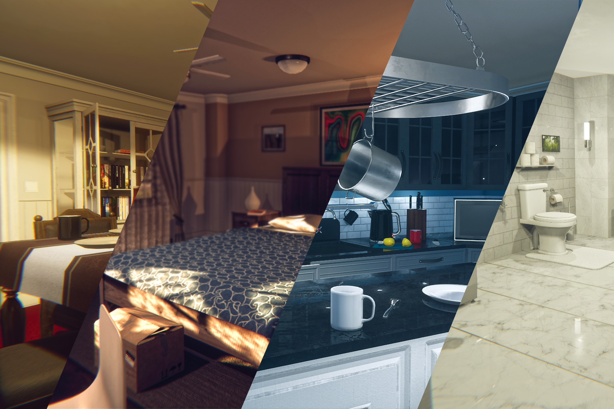 HQ Mega Home Interior Pack Vol.1 | 3D Interior | Unity Asset Store