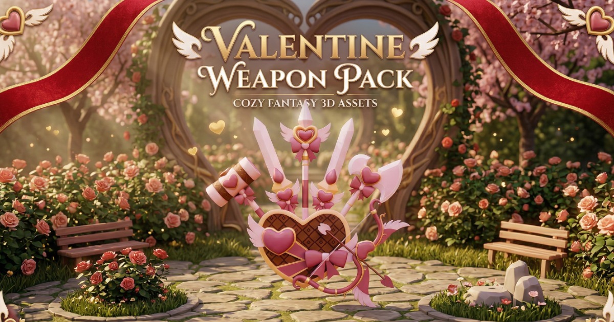 Stylized Weapon Pack - VALENTINE pack | 3D Weapons | Unity Asset Store
