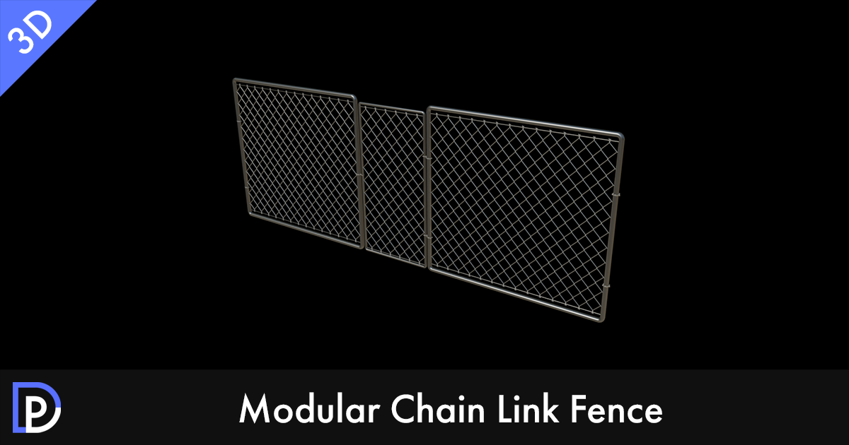 Modular Chain Link Fence | 3D Exterior | Unity Asset Store