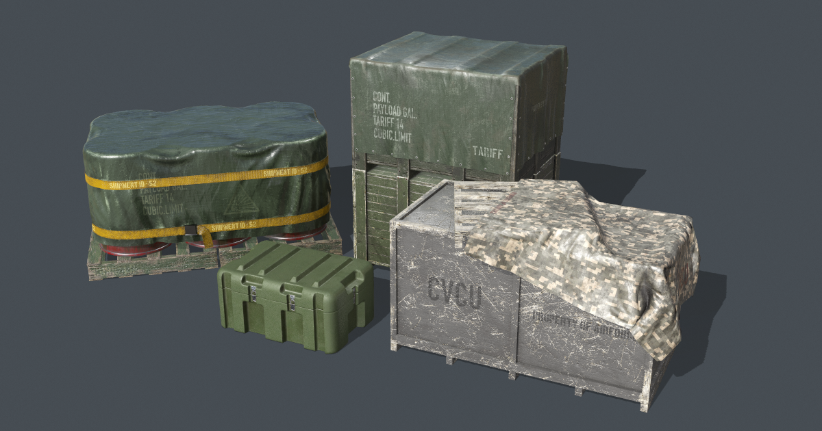 Military Containers Pack PBR | 3D Props | Unity Asset Store