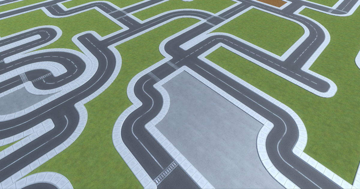 City Streets - Modular Street Tiles | 3D Urban | Unity Asset Store