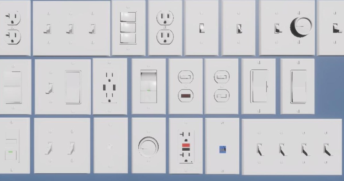 Light Switches and Outlets Collection | 3D Interior | Unity Asset Store