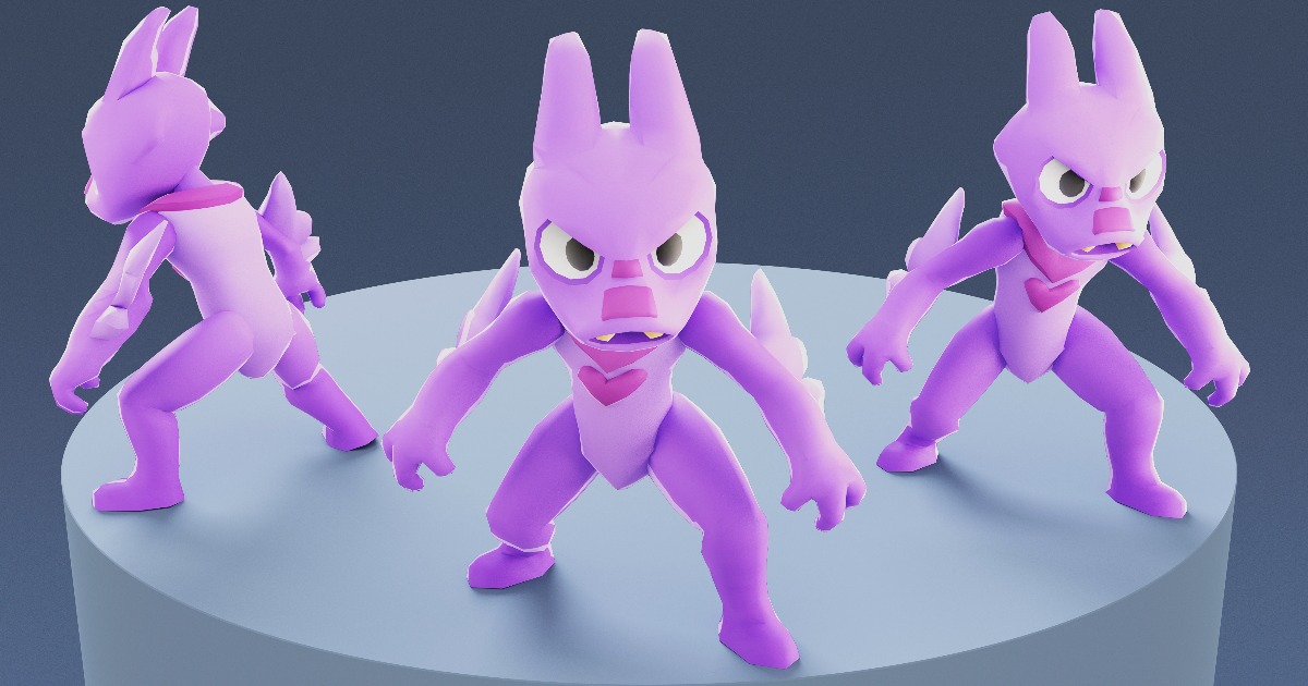 Cartoon Characters - Medium Fury Warrior | 3D Creatures | Unity Asset Store