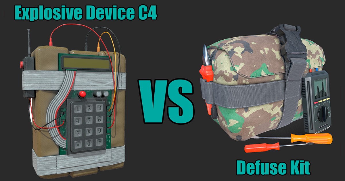 Explosive Device C4 & Defuse Kit | 3D Props | Unity Asset Store