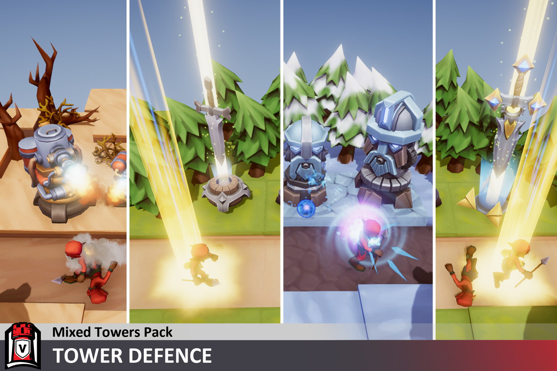 Mixed Towers Pack | 3D Fantasy | Unity Asset Store