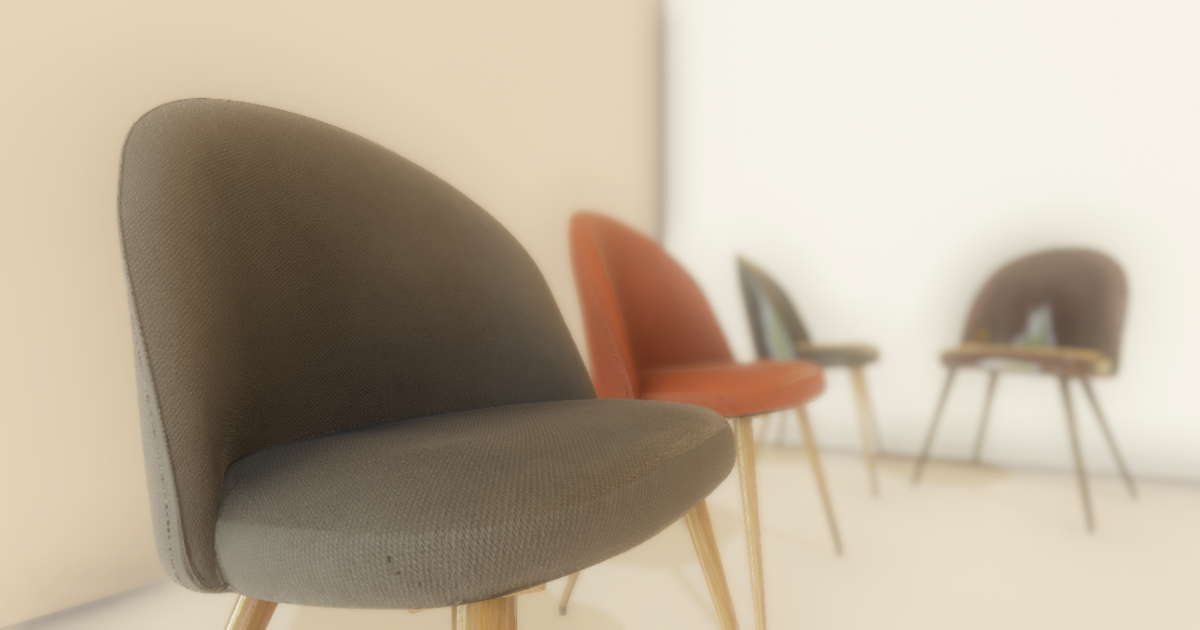 Retro-Modernistic Dining Chair | 3D Furniture | Unity Asset Store