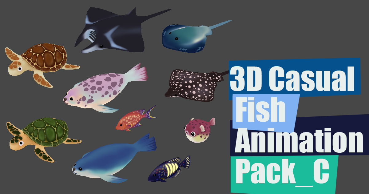3D Casual Fish Animation Pack_C | Characters | Unity Asset Store