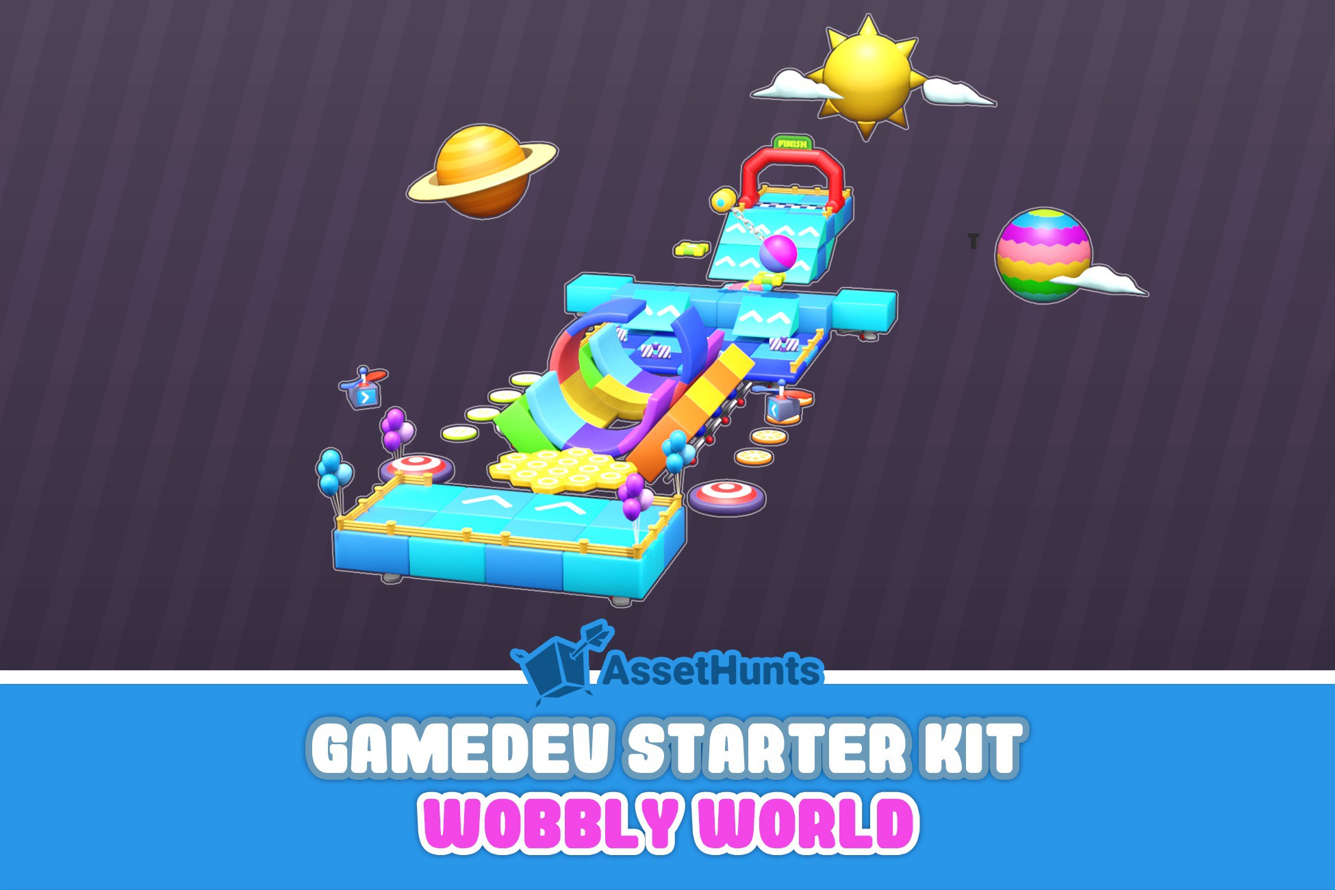 GameDev Starter Kits - Wobbly World | 3D Environments | Unity Asset Store
