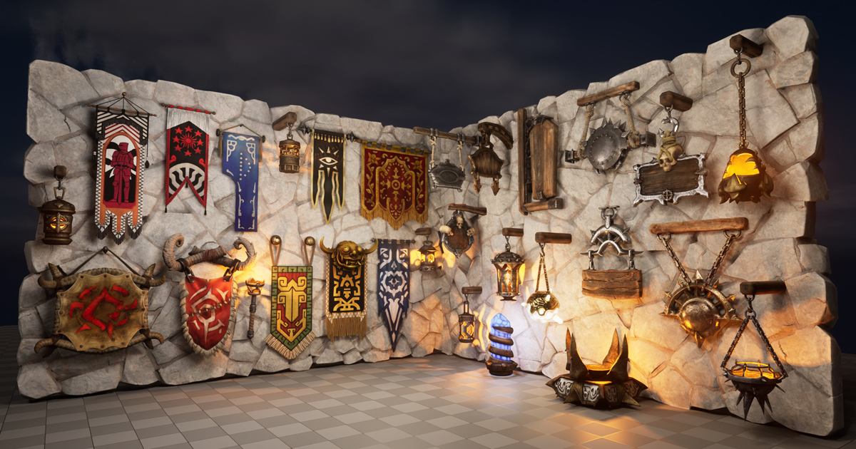 Walls decor I | 3D Interior | Unity Asset Store
