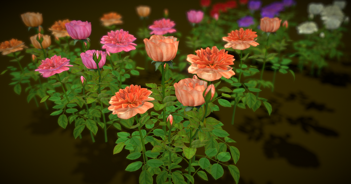 Flower Rose Juliet | 3D Flowers | Unity Asset Store