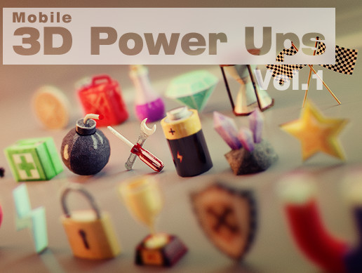 Mobile Power Ups Vol.1 | 3D Props | Unity Asset Store