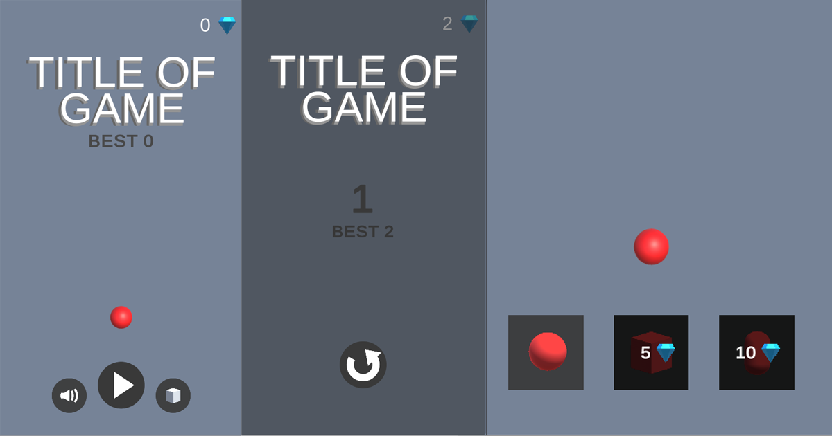 Basic Menu, Skin Changing, Scoring System Template | Systems | Unity ...