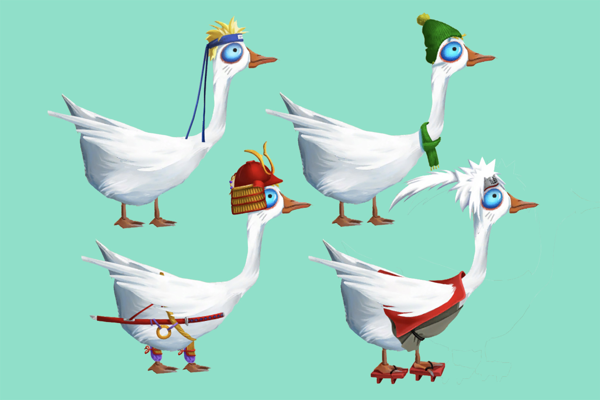 Japanese Goose 2D. Animated Character. Full Pack. | 2D Characters ...