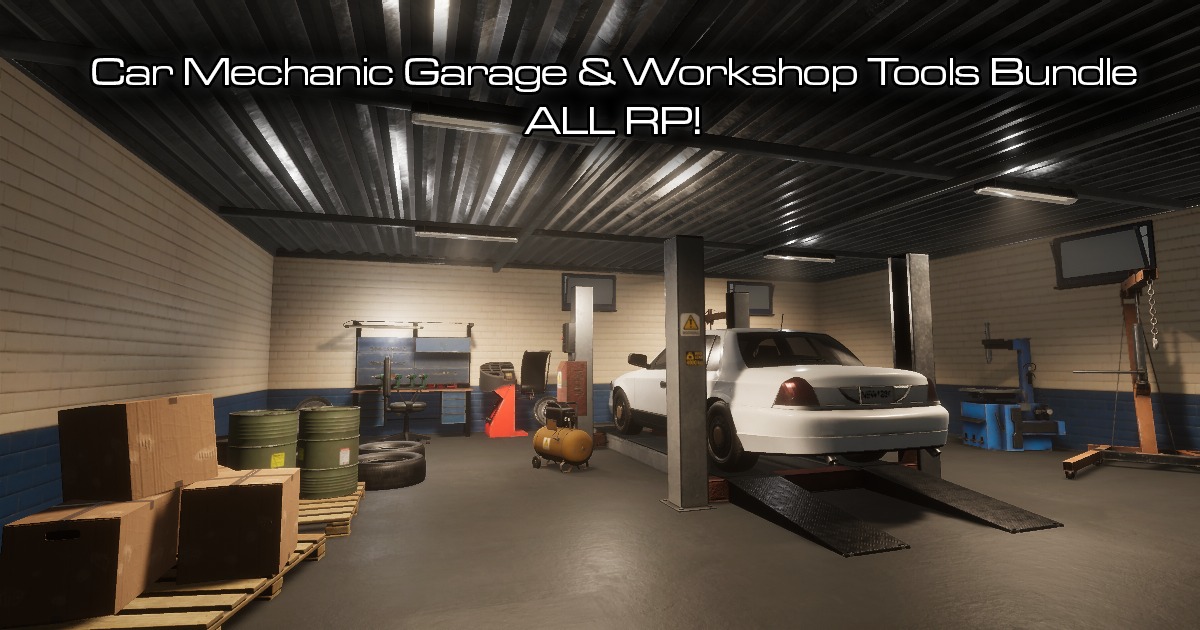 Car Mechanic Garage & Workshop Tools Bundle | 3D Tools | Unity Asset Store