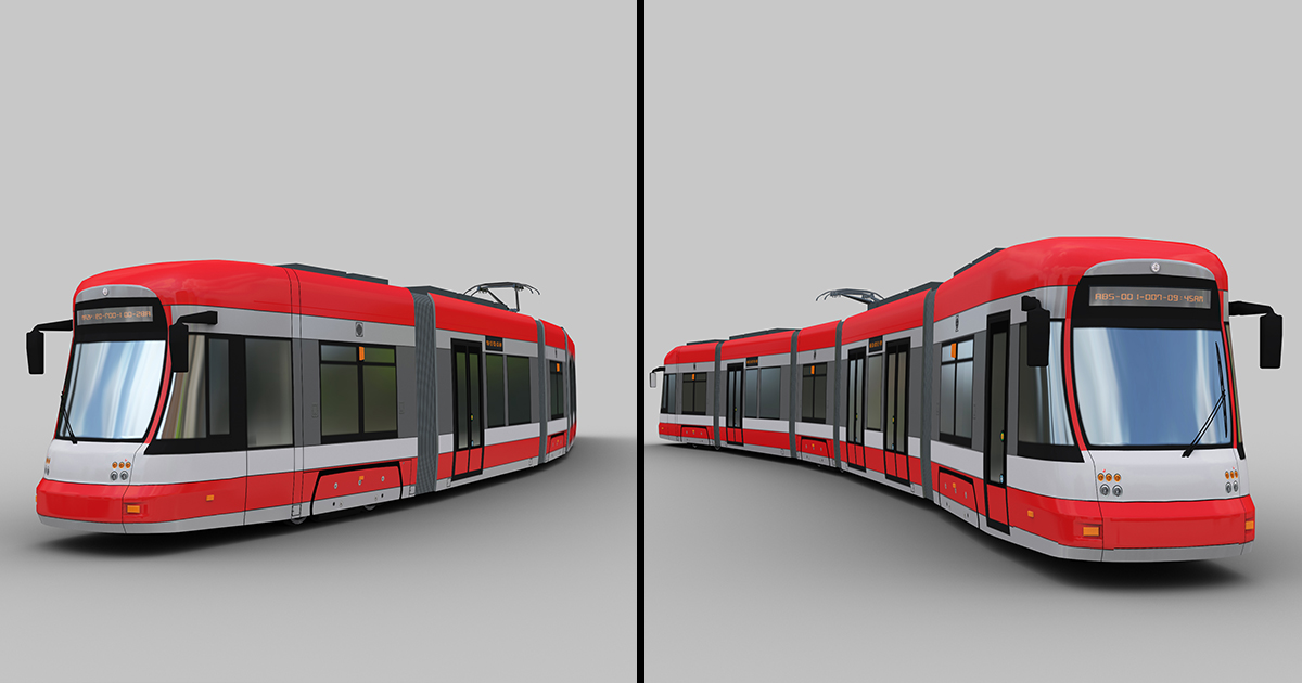 Low Poly Tram 5 | 3D Land | Unity Asset Store