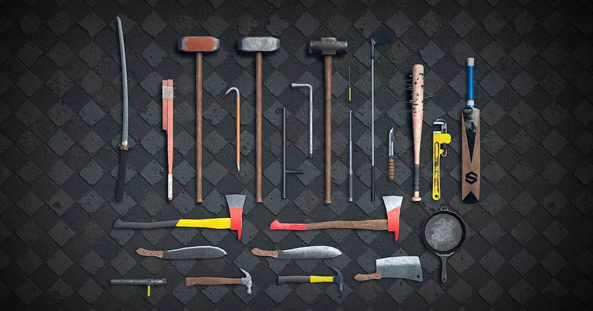 Low Poly PBR Melee Weapon Pack | 3D 무기 | Unity Asset Store