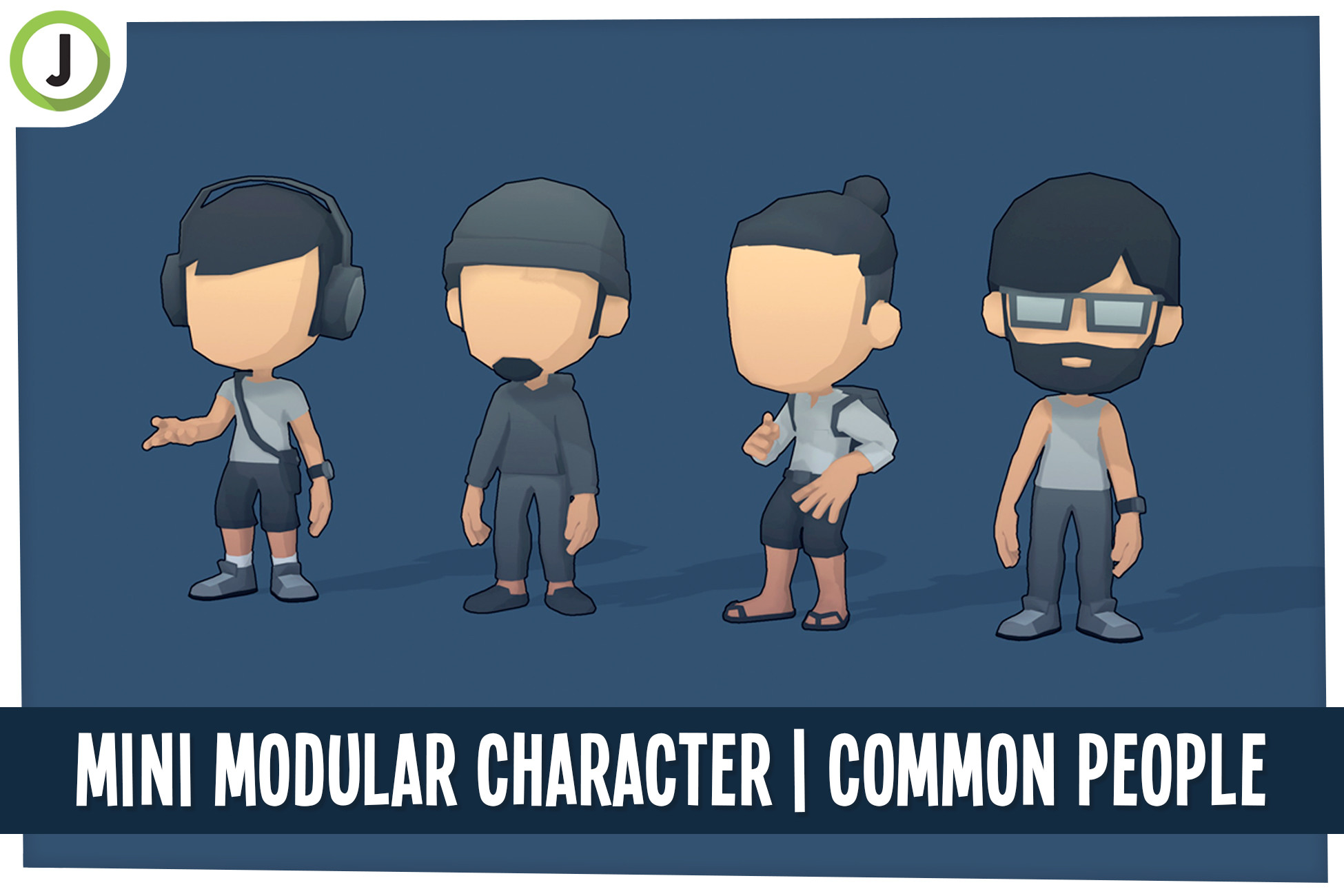 Mini Modular Character | Common People | 3D Characters | Unity Asset Store